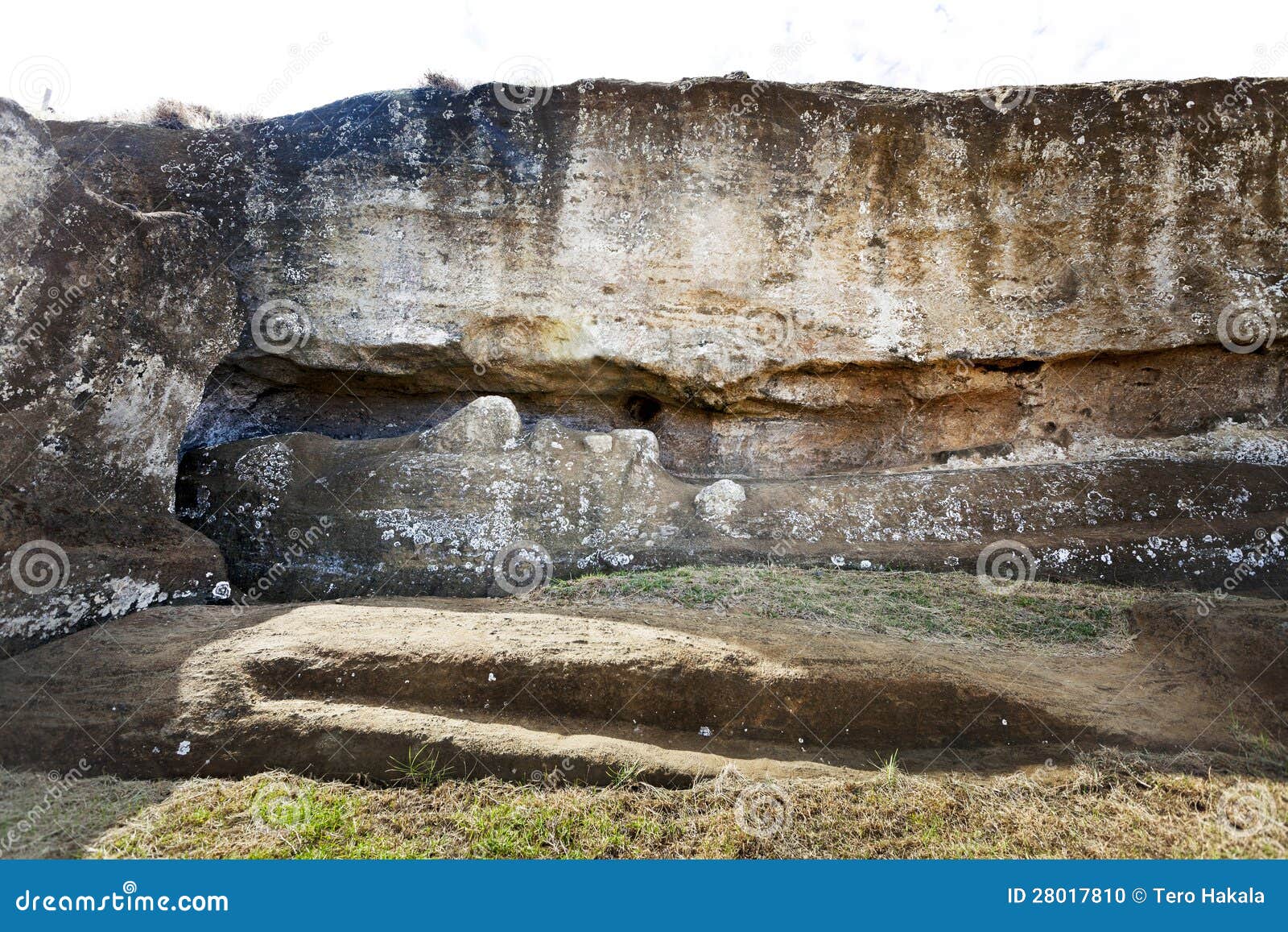 Face of fallen moai stock photo. Image of eternity, monolith - 28017810