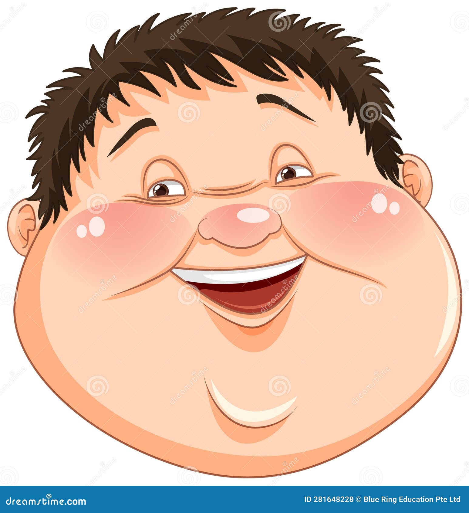 Face of fat boy cartoon stock vector. Illustration of overweight ...