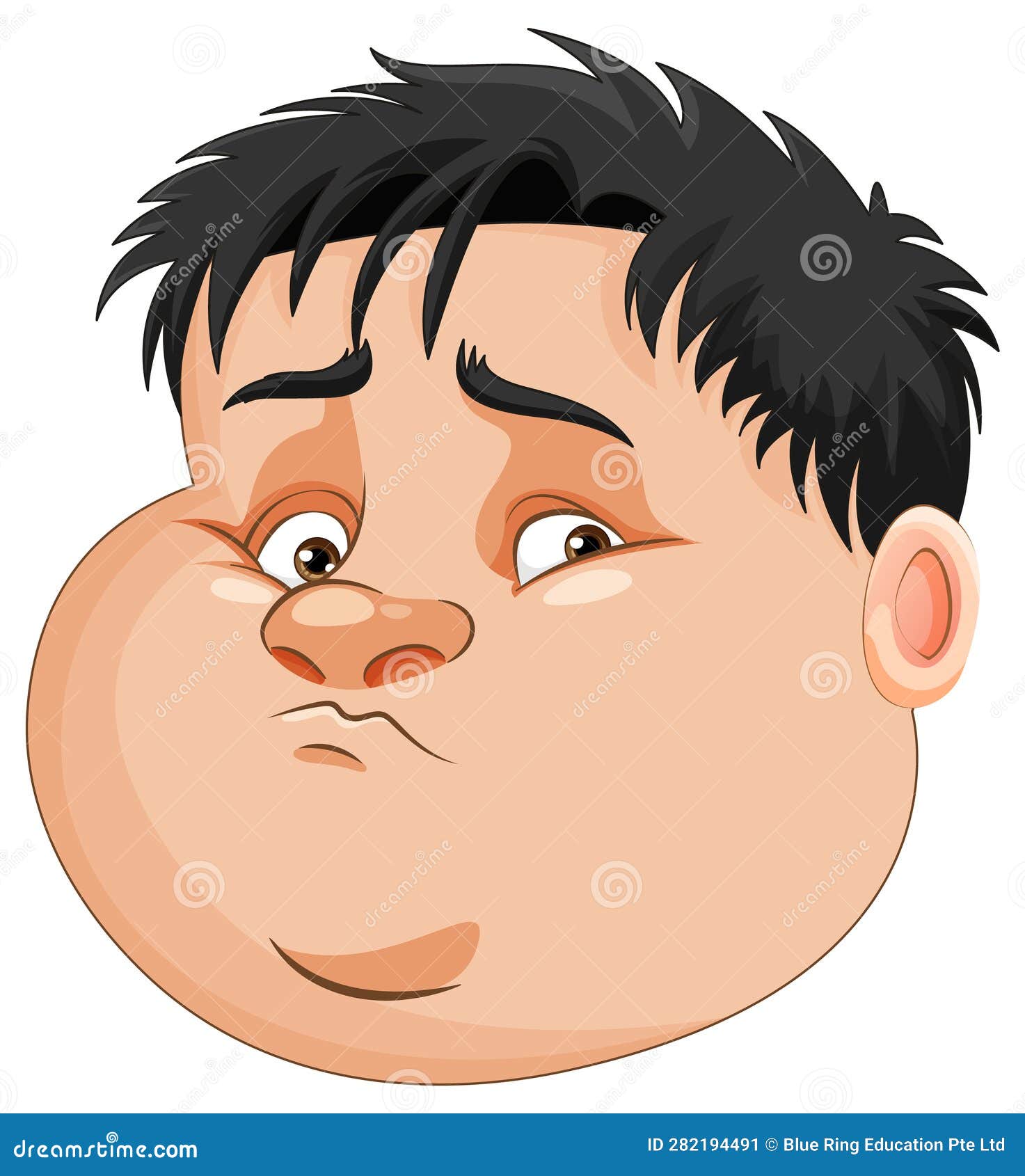 Face of fat boy cartoon stock vector. Illustration of expression ...
