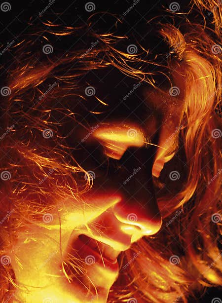Face in fire stock photo. Image of nightlife, smile, blowzy - 480884