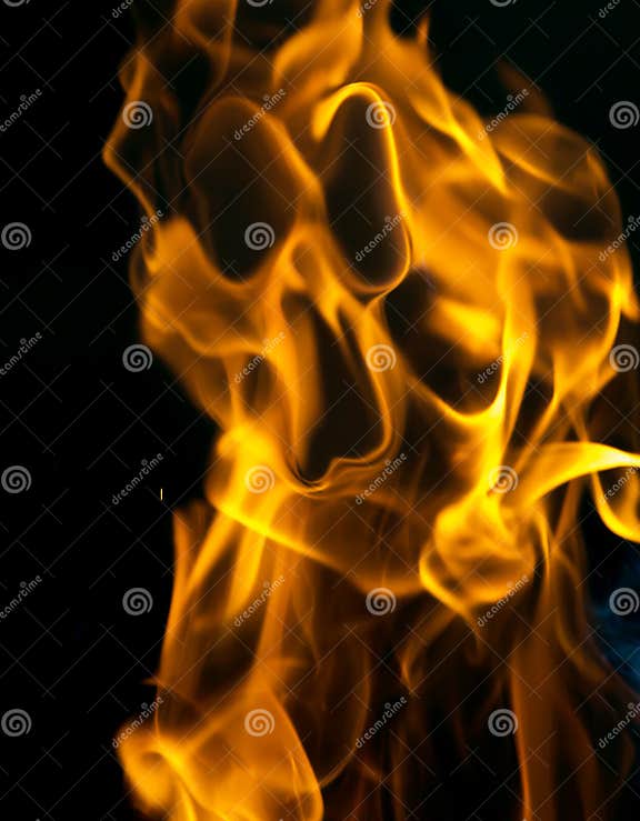 Face on Fire on a Black Background Stock Photo - Image of horror, demon ...