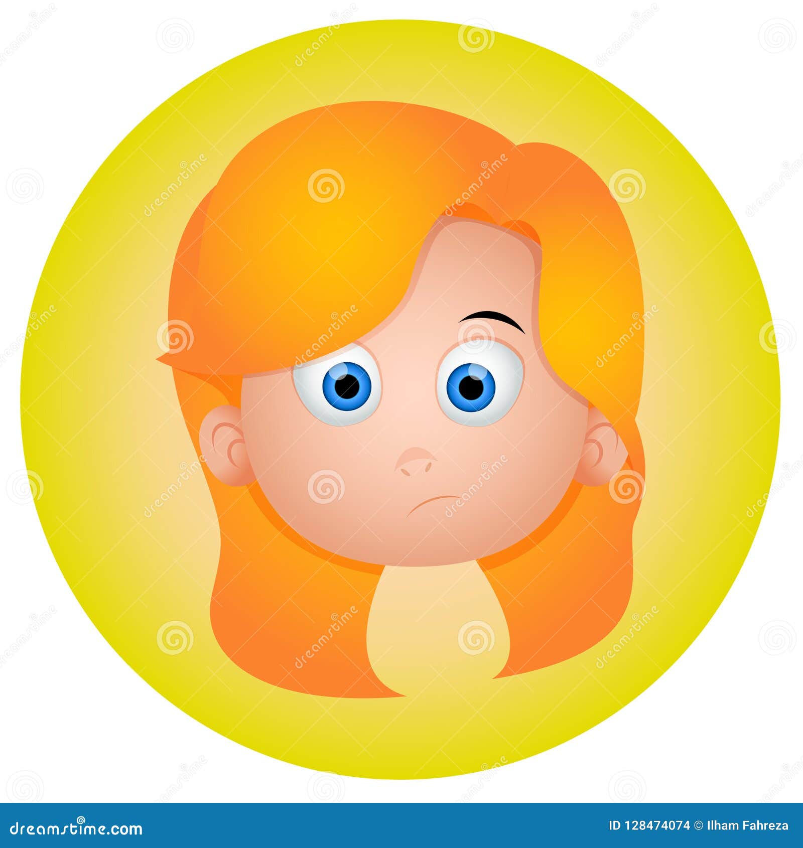 Face flat cartoon stock vector. Illustration of icon - 128474074