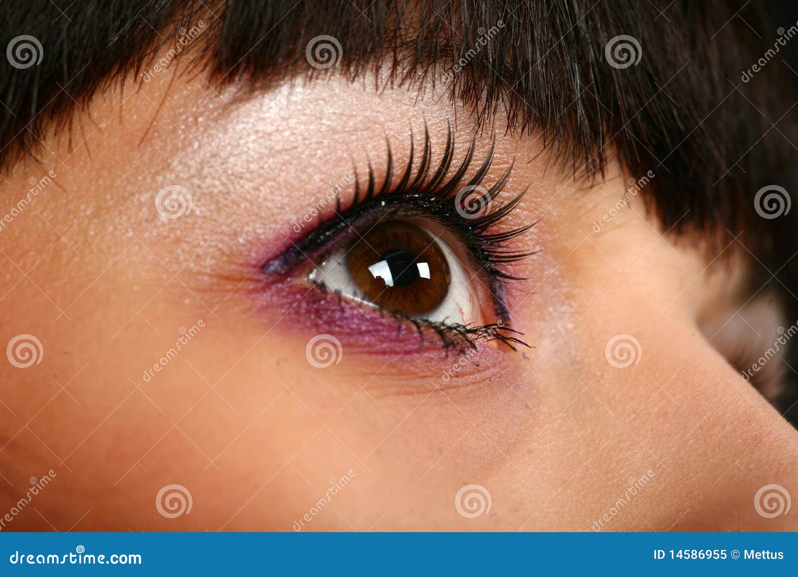 Face with focus on eye stock image. Image of face, eyeshadow - 14586955