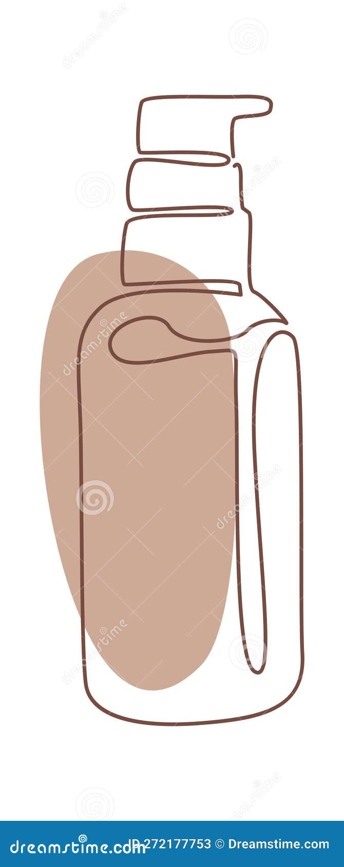 Face Foundation Drawing in Line Art with Color Spot Stock Vector ...