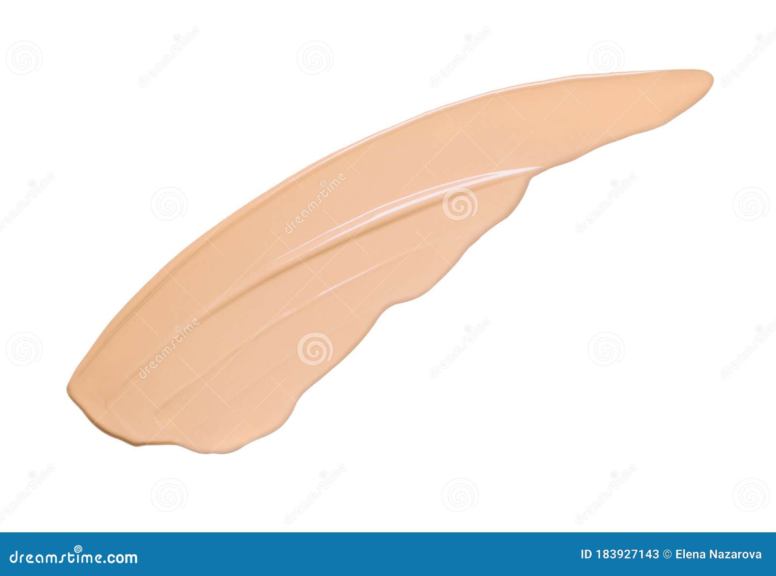Face Foundation Sample Isolated on White. Cream Makeup Texture Stock ...