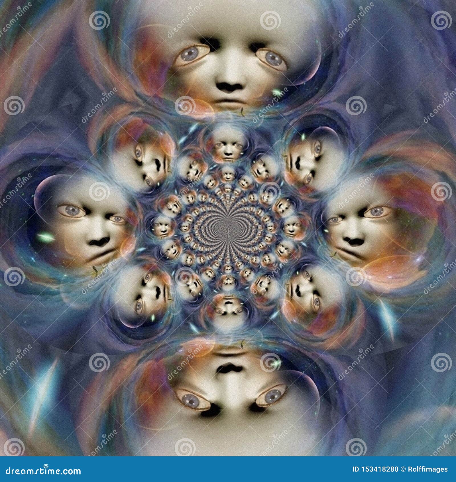 Face fractal stock illustration. Illustration of blur - 153418280