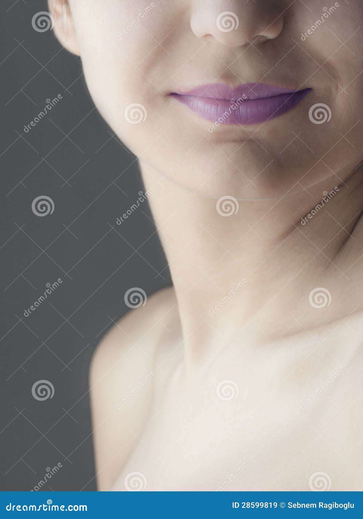 Face Fragment of Beautiful Young Woman Stock Image - Image of skin ...