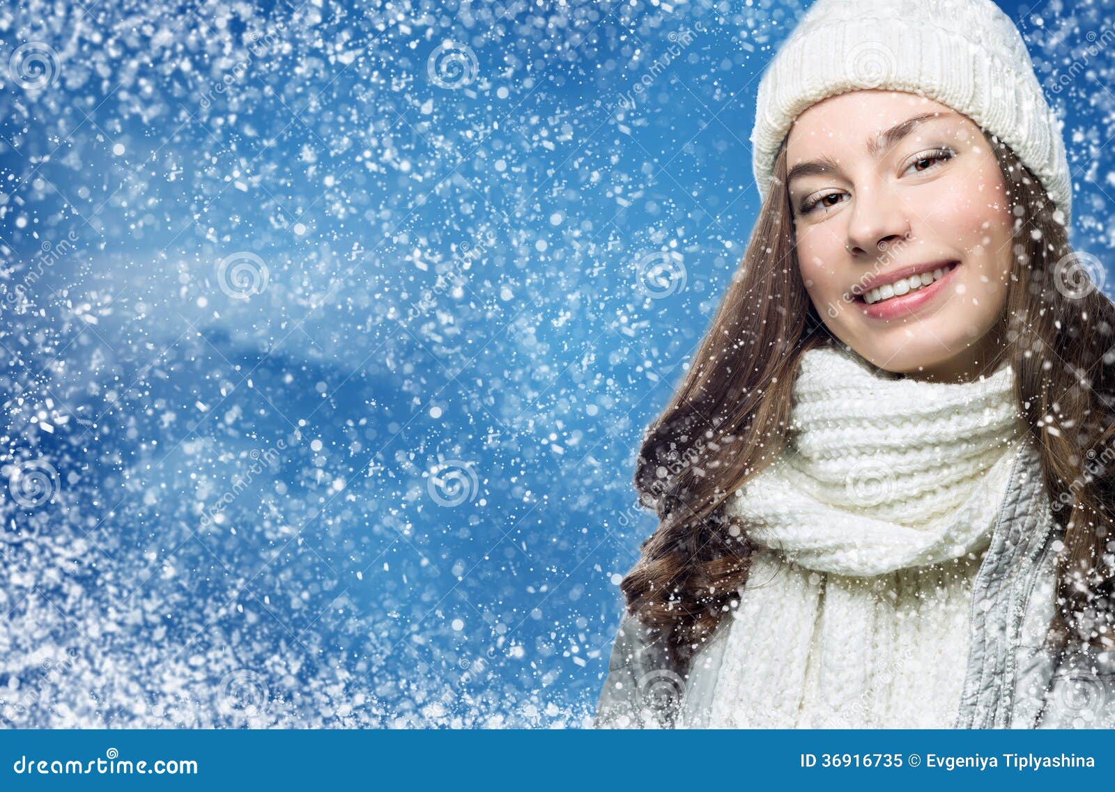 Face girl in winter hat stock image. Image of beautiful - 36916735