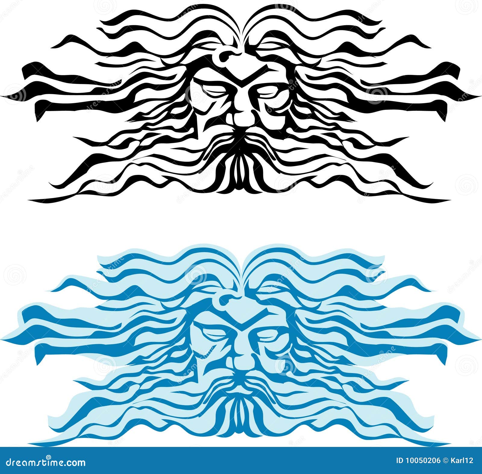 Neptun Vector Cartoon Illustration. Blue Neptun Planet Of Solar System ...