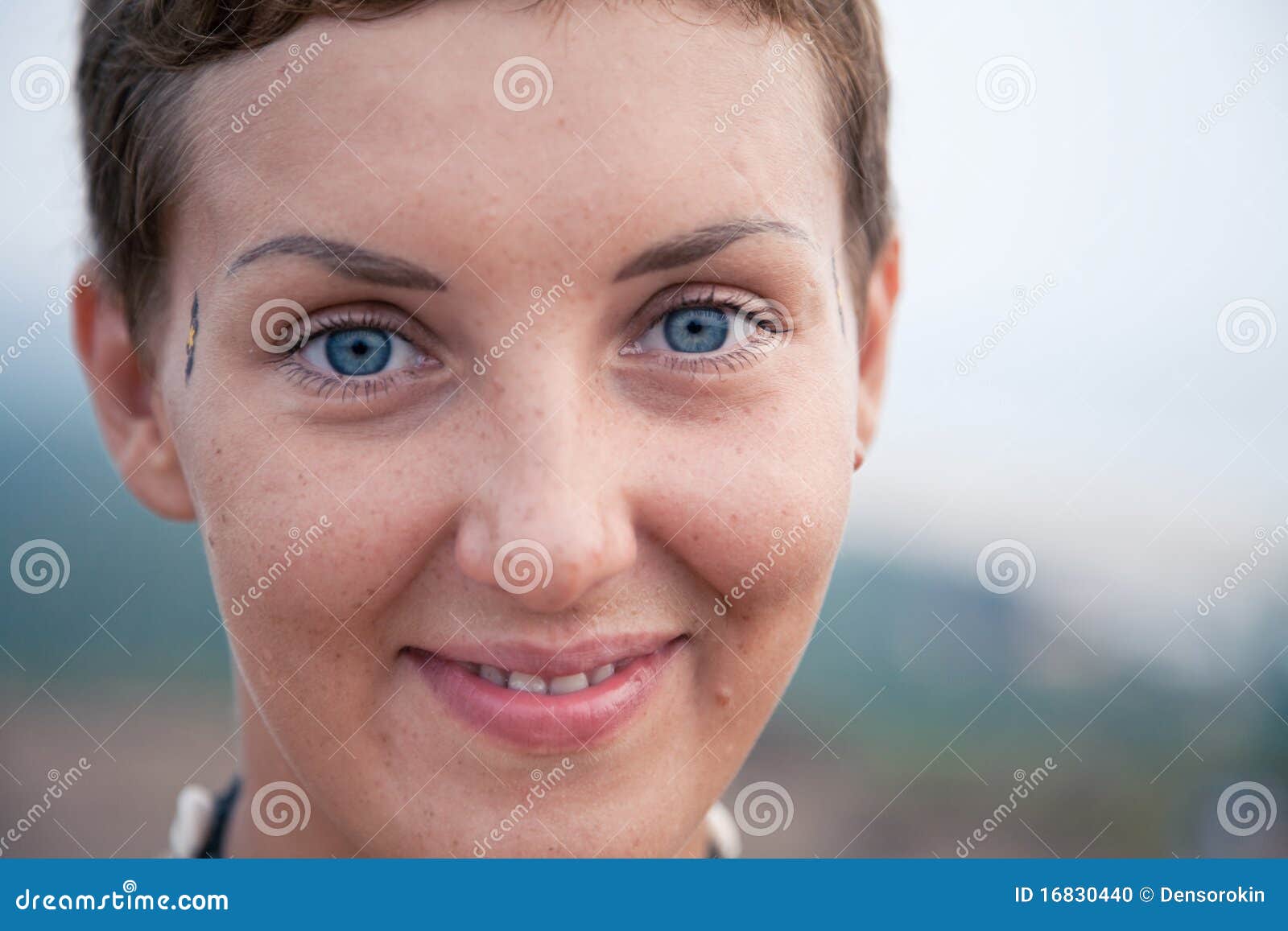 The Face of a Good Young Woman Stock Photo - Image of looking, brown ...