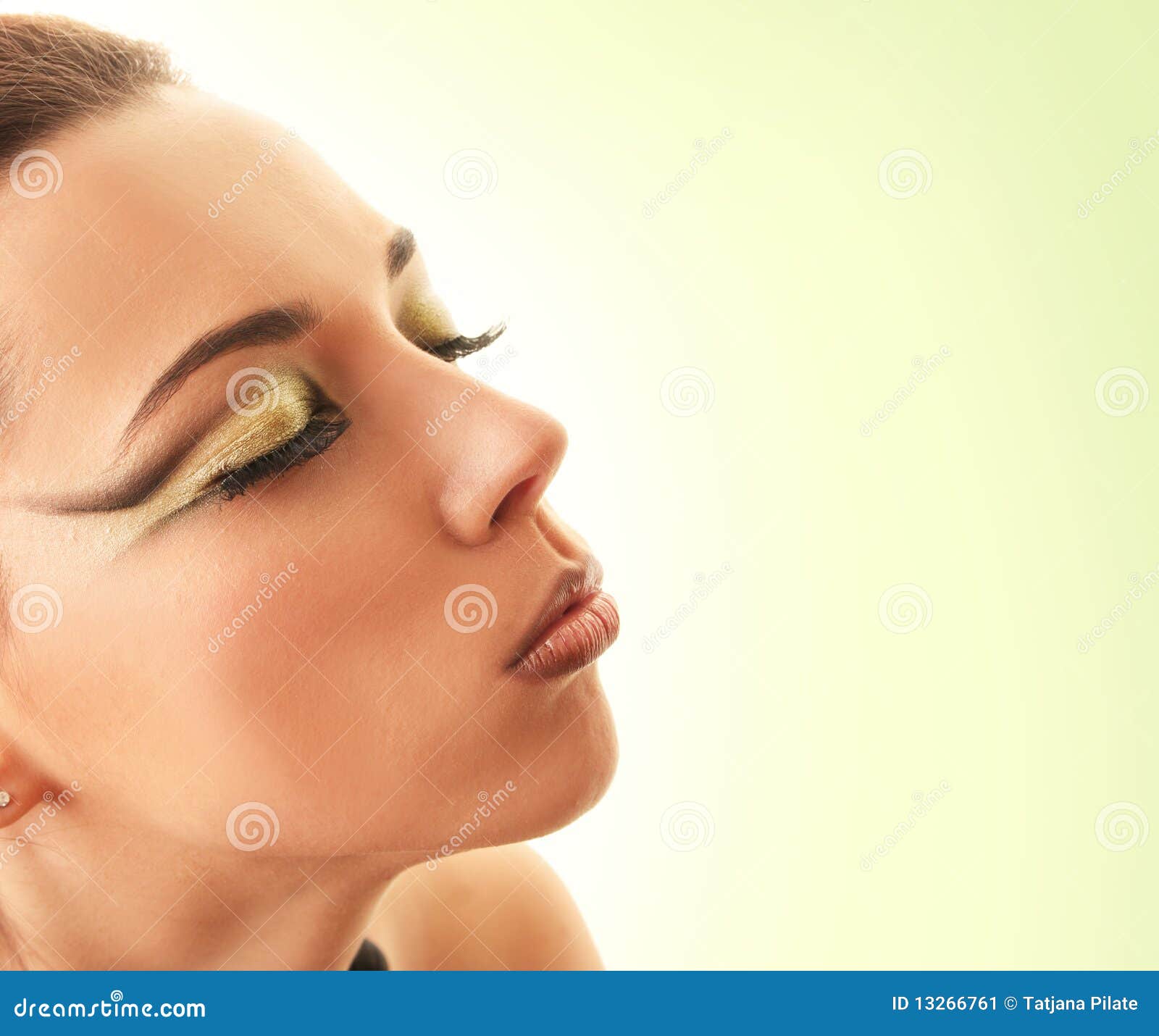 Face on green stock image. Image of female, sensuality - 13266761