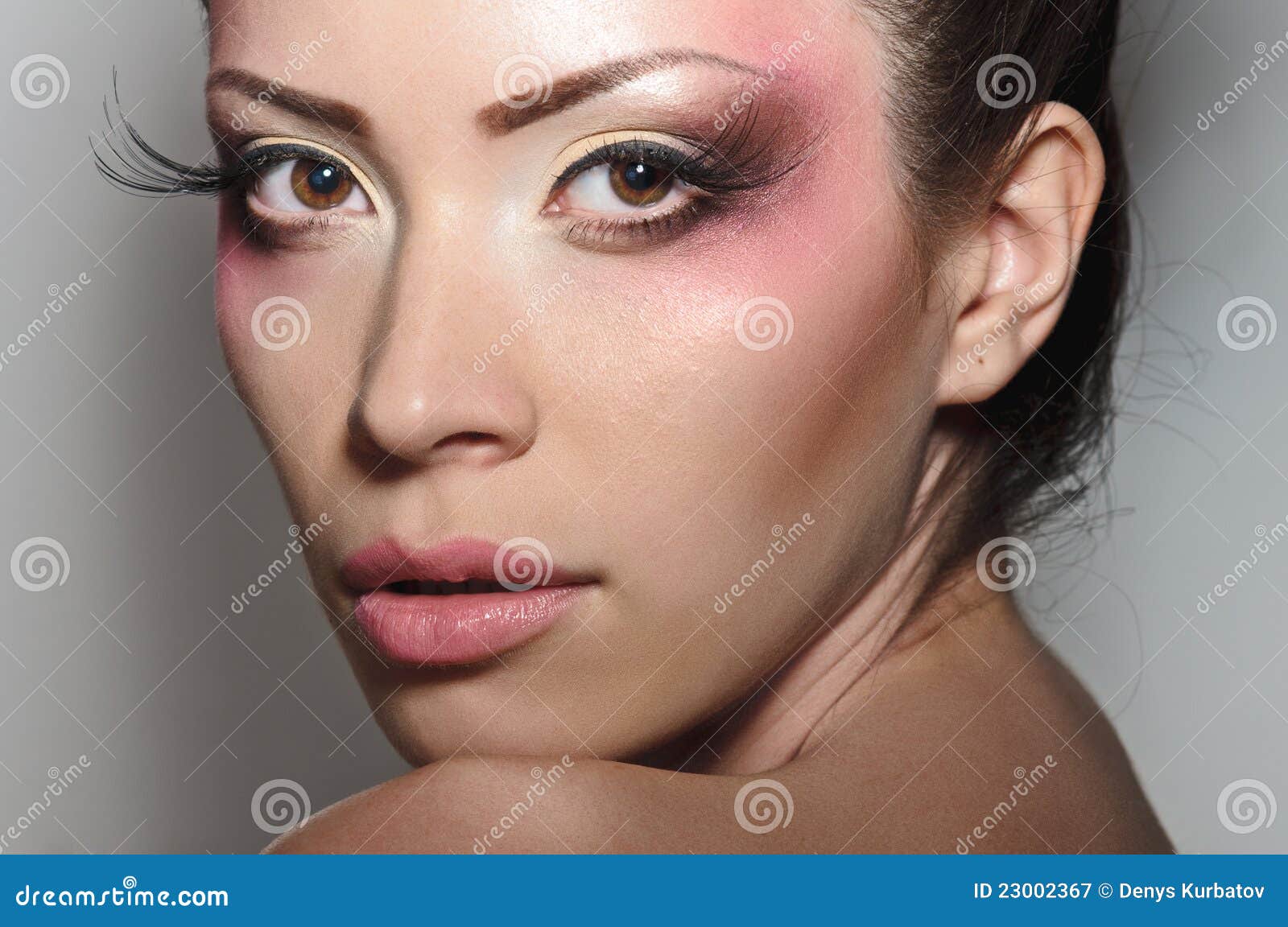 Face on grey stock image. Image of caucasian, elegance - 23002367