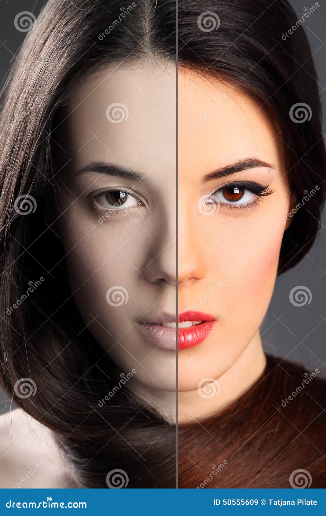 Face on grey stock image. Image of process, care, complexion - 50555609