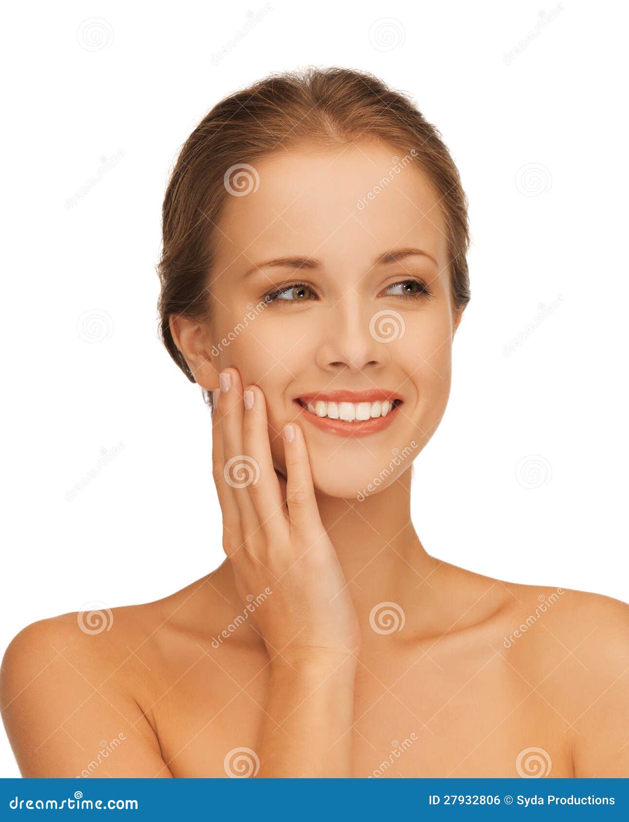 Face and Hands of Beautiful Woman Stock Photo - Image of perfect, adult ...