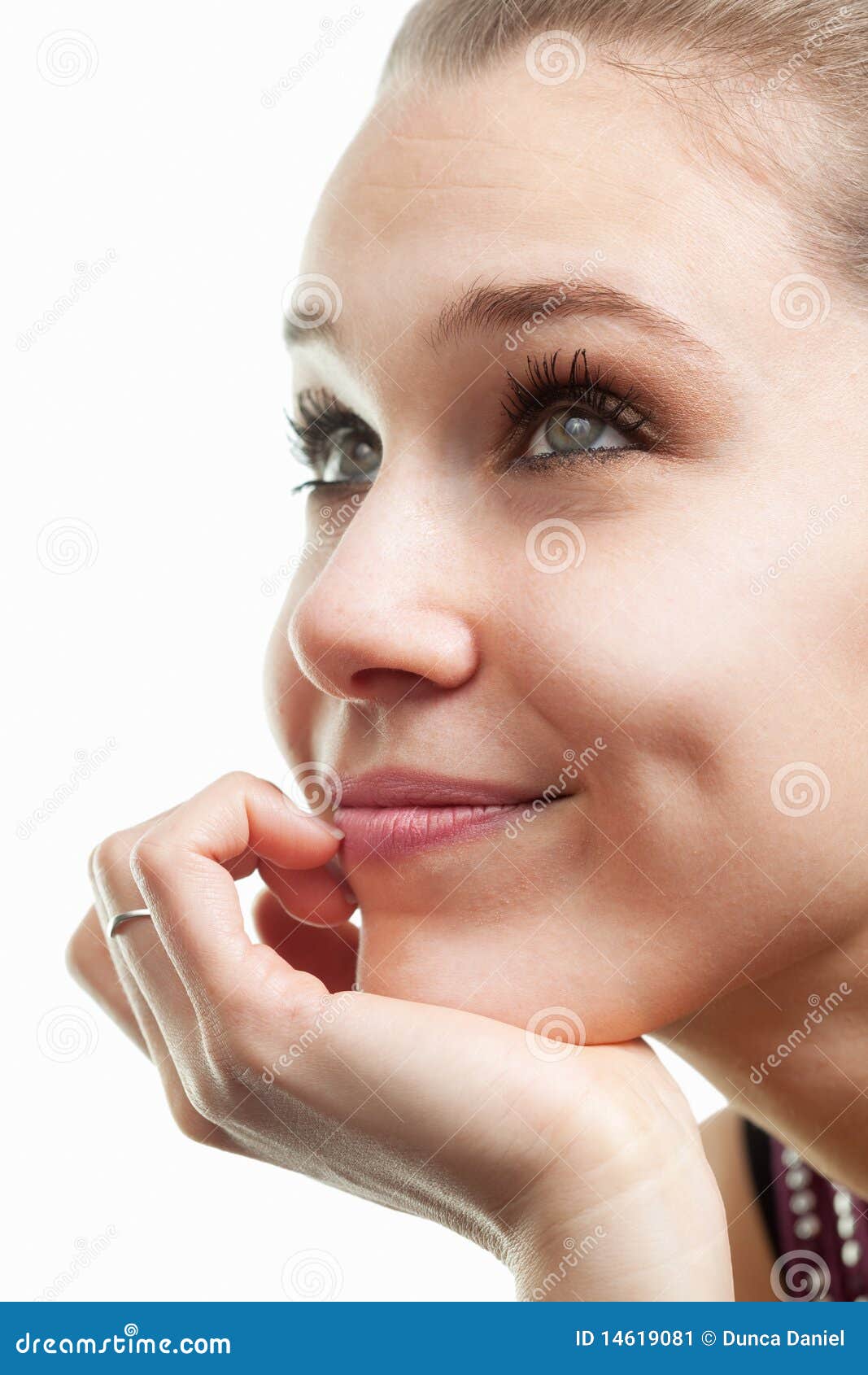 Face Of Happy Beautiful Woman Isolated On White Royalty-Free Stock ...