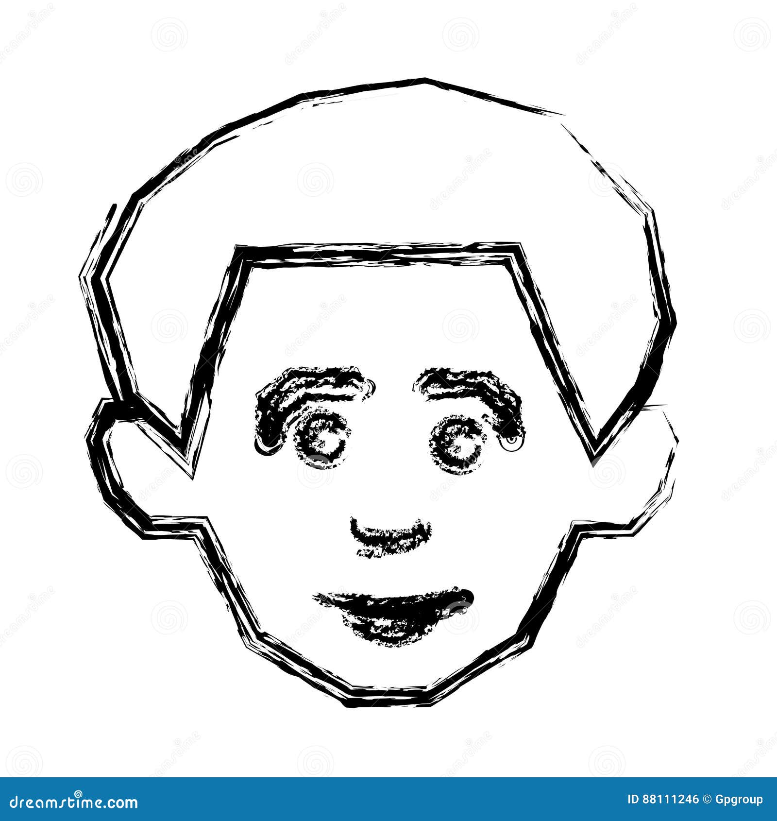 Face happy man icon stock illustration. Illustration of design - 88111246