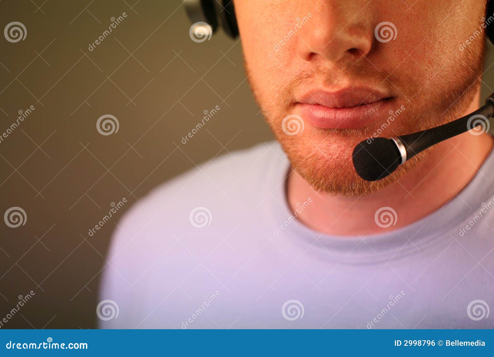Face with headset stock photo. Image of clothing, head - 2998796