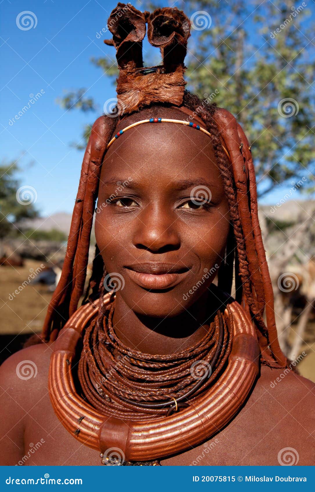 Face of himba girl editorial image. Image of traditional - 20075815