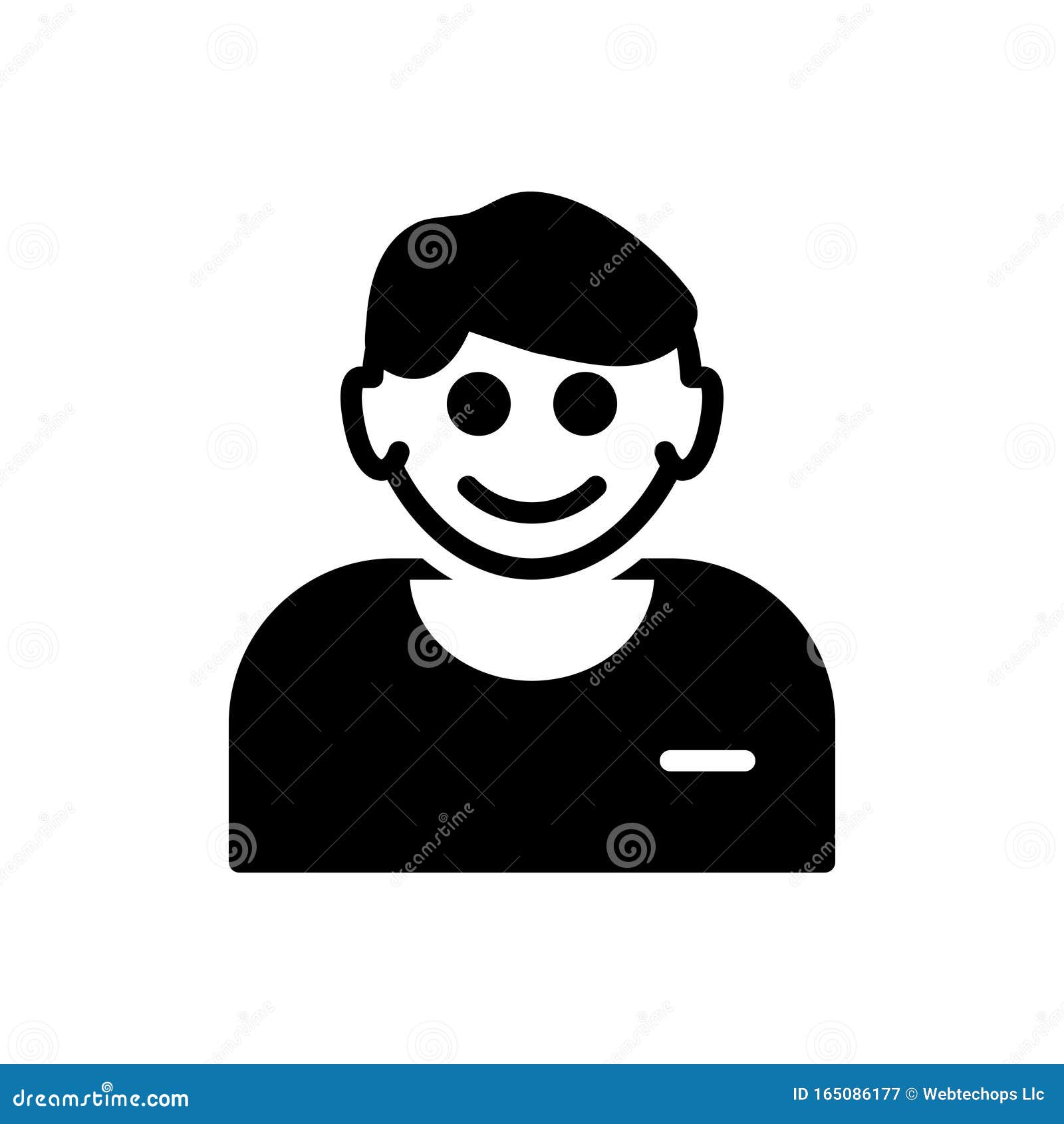 Black Solid Icon for Face, Countenance and Visage Stock Vector ...