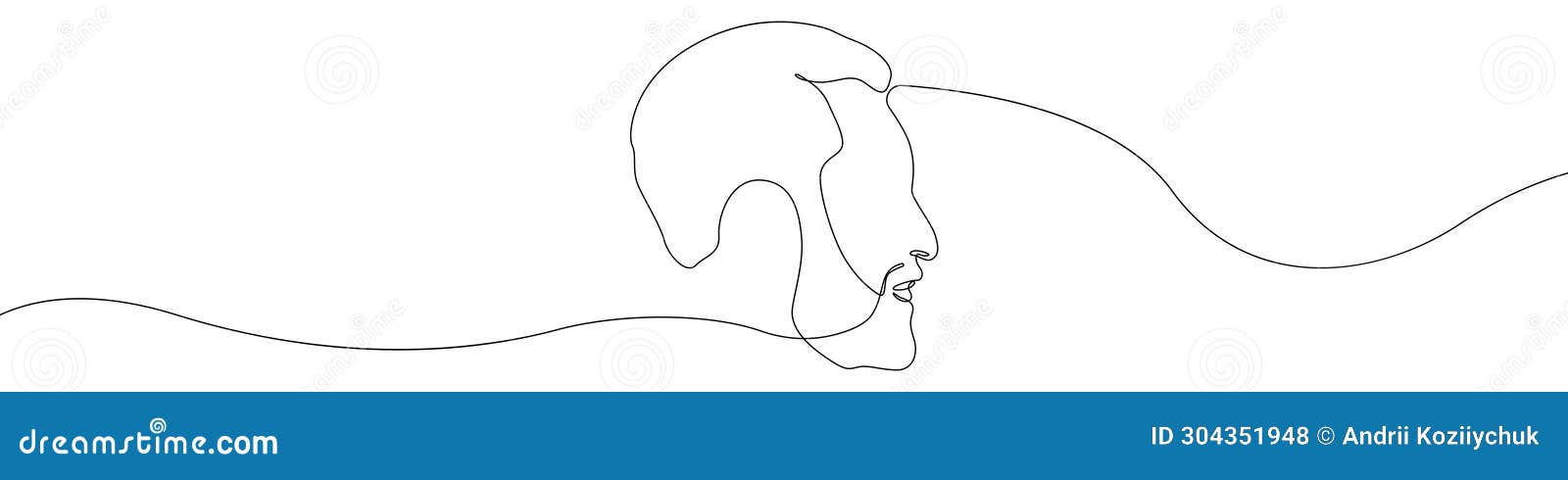 Face Icon Line Continuous Drawing Vector. One Line Man S Face in ...