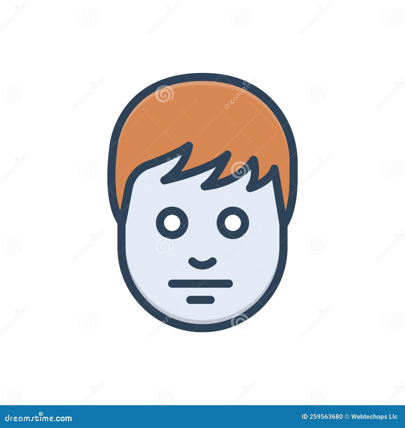 Color Illustration Icon for Face, People and Teenager Stock ...