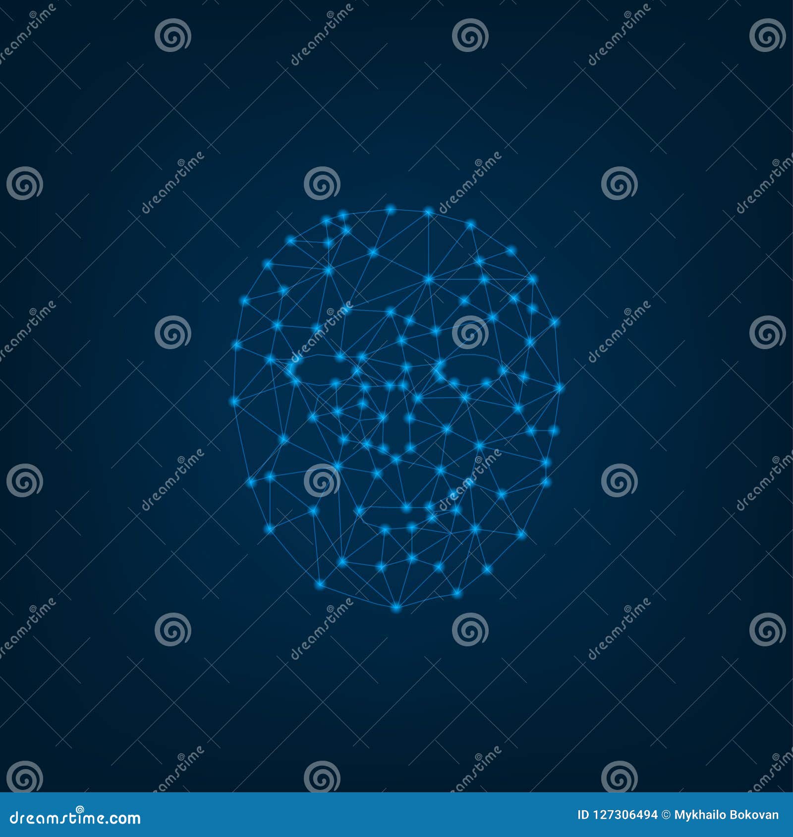 Face icon scanning stock vector. Illustration of design - 127306494