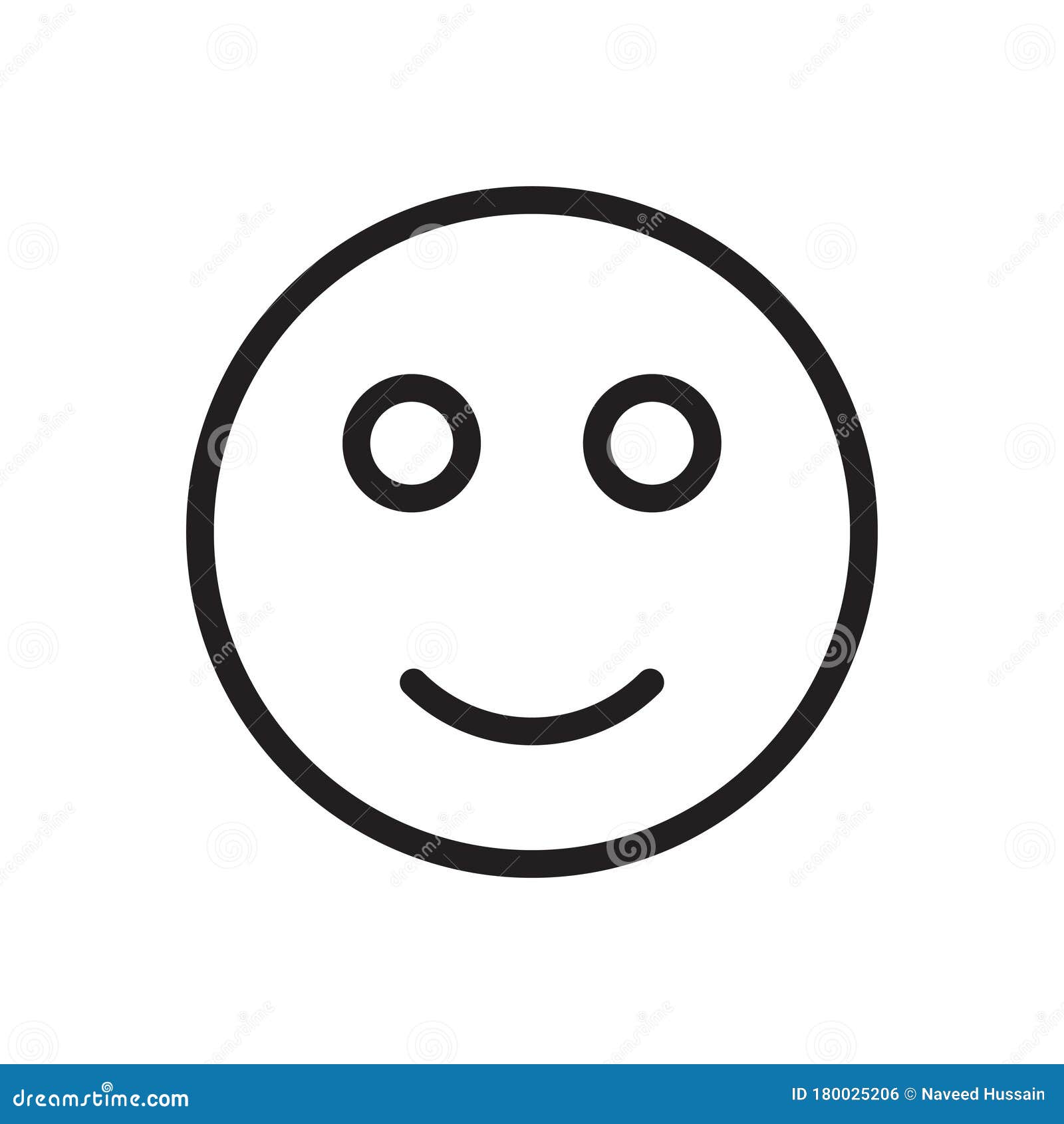 Face vector thin line icon stock vector. Illustration of emotn - 180025206