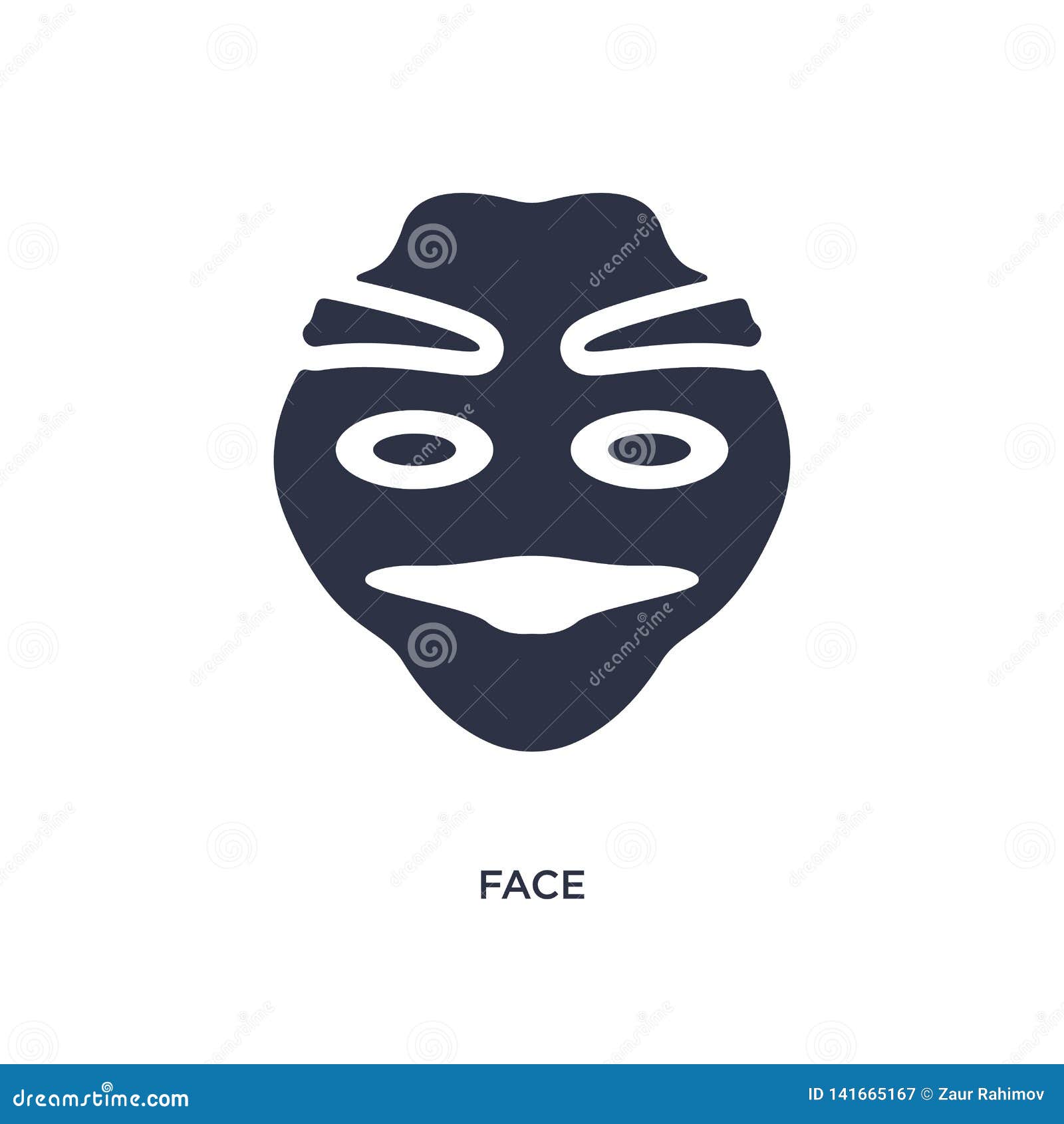 Face Icon on White Background. Simple Element Illustration from History ...