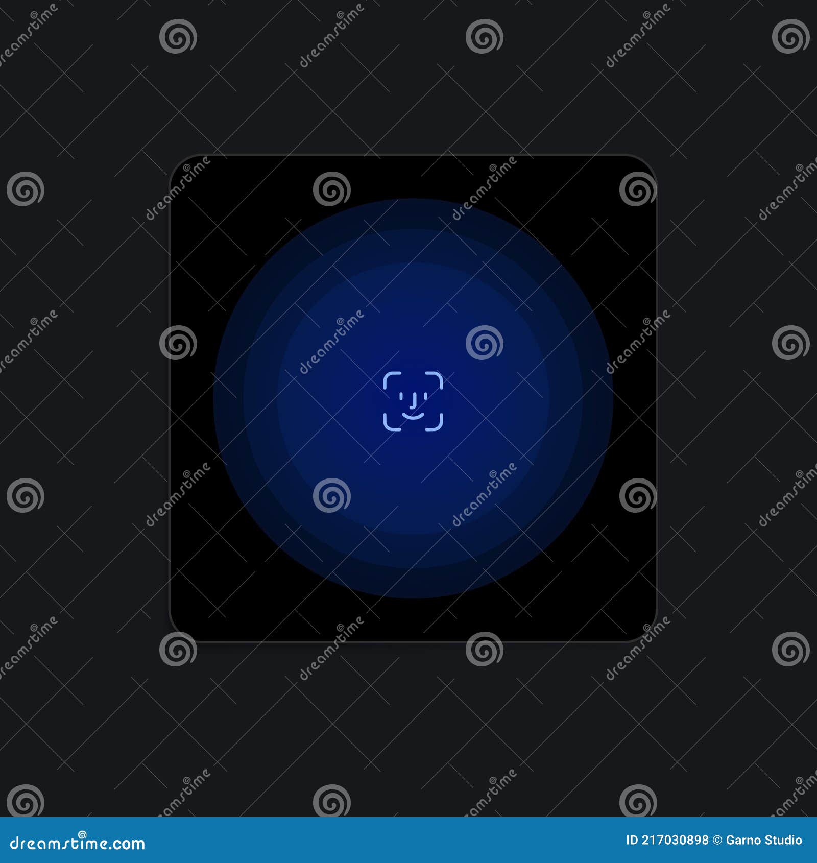 Face ID Digital Widget. UI Vector Illustration Stock Vector ...