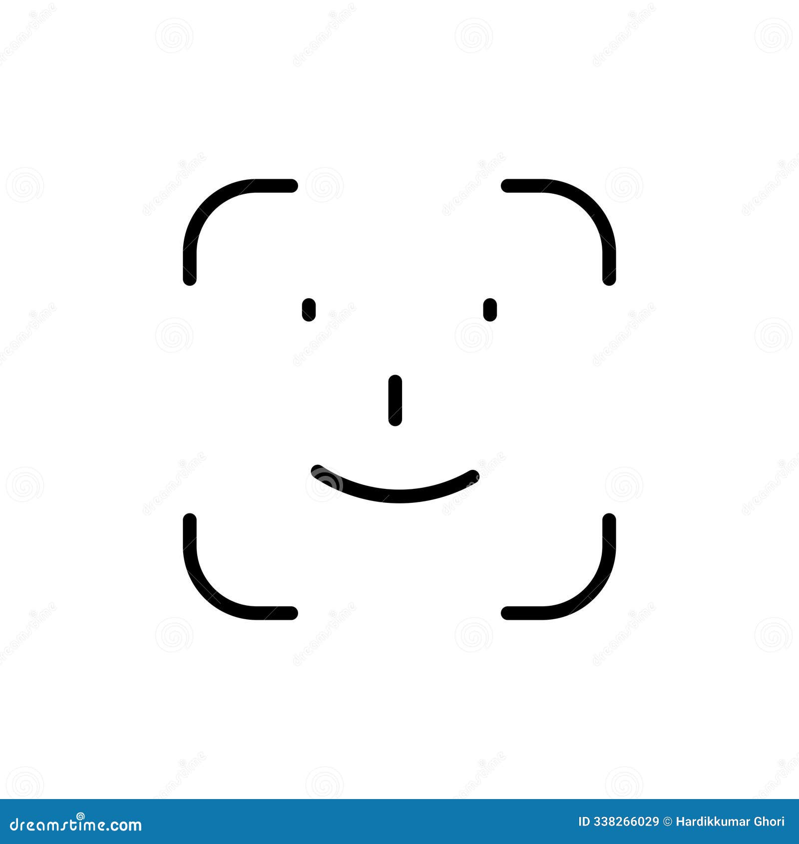 Face Id Icon Isolated on White Background Stock Vector - Illustration ...