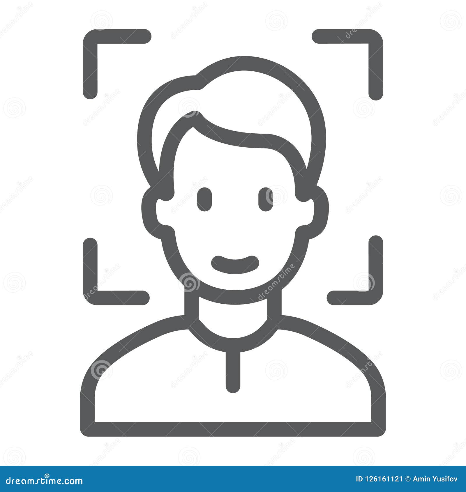 Face ID Line Icon, Face Recognition Stock Vector - Illustration of ... Face ID Line Icon, Face Recognition Stock Vector - Illustration of ...