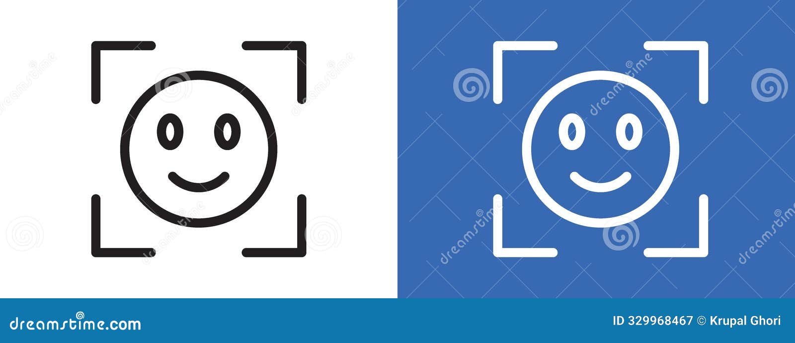 Face Id Logo Sign Set Vector Outline Stock Illustration - Illustration ...