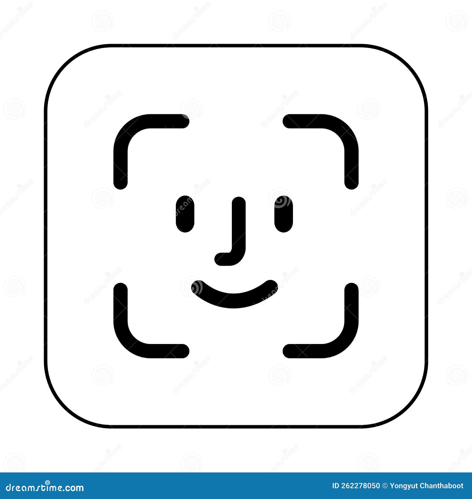 Face ID Symbol Sign, Vector Illustration, Isolate on White Background ...