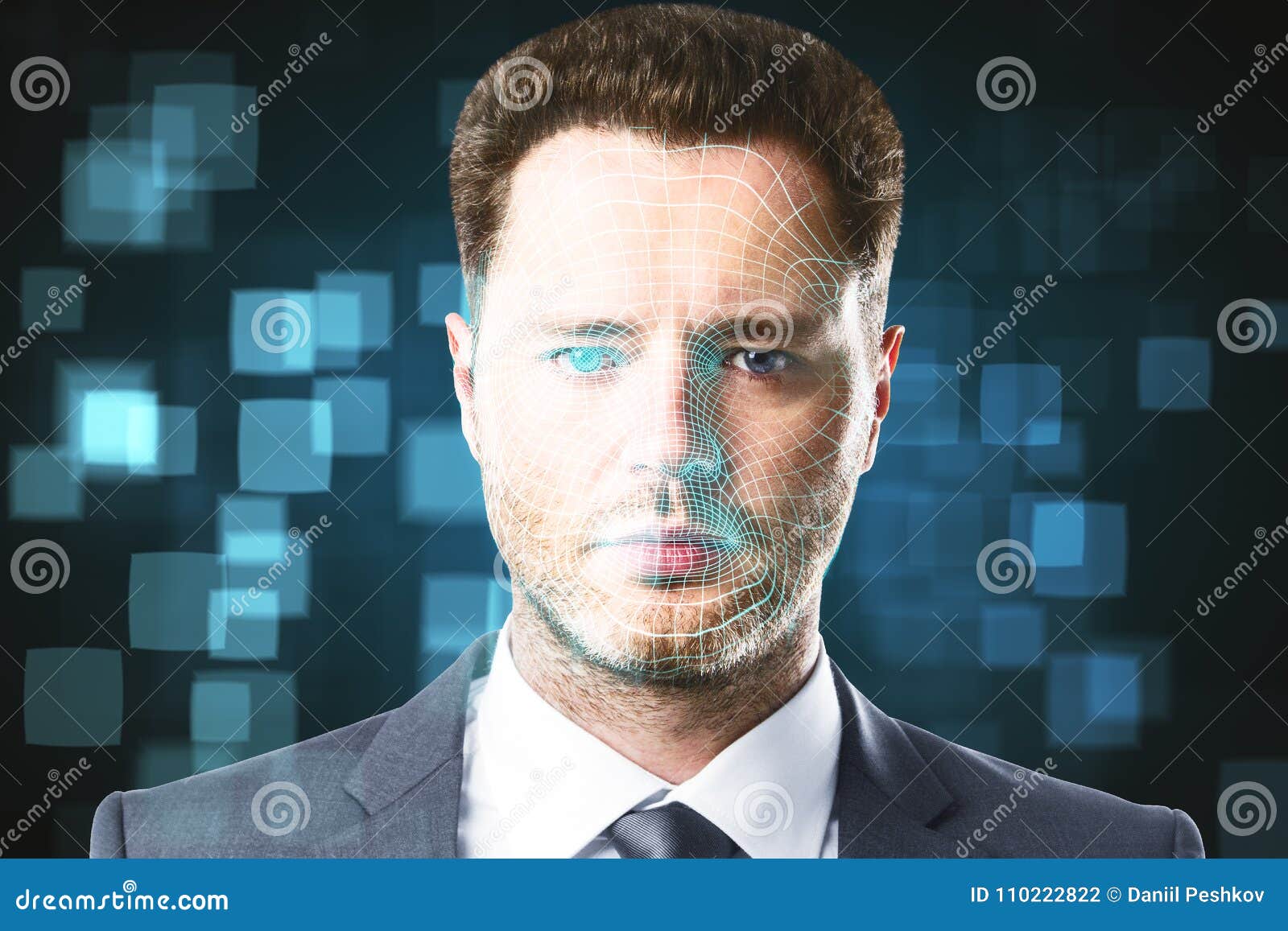 Face ID and Technology Concept Stock Photo - Image of hologram ...