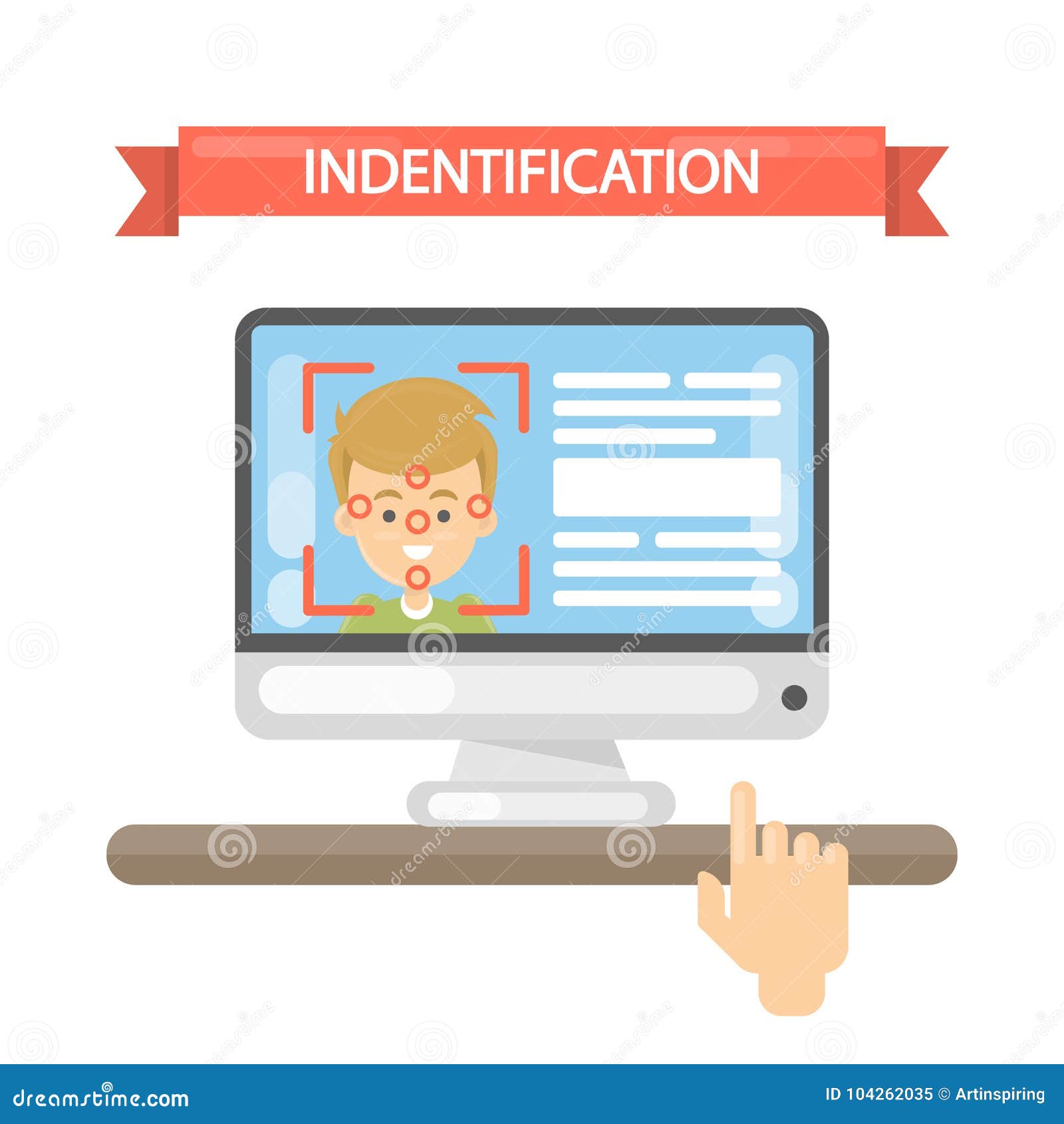 Face Identification Illustration. Stock Vector - Illustration of ...