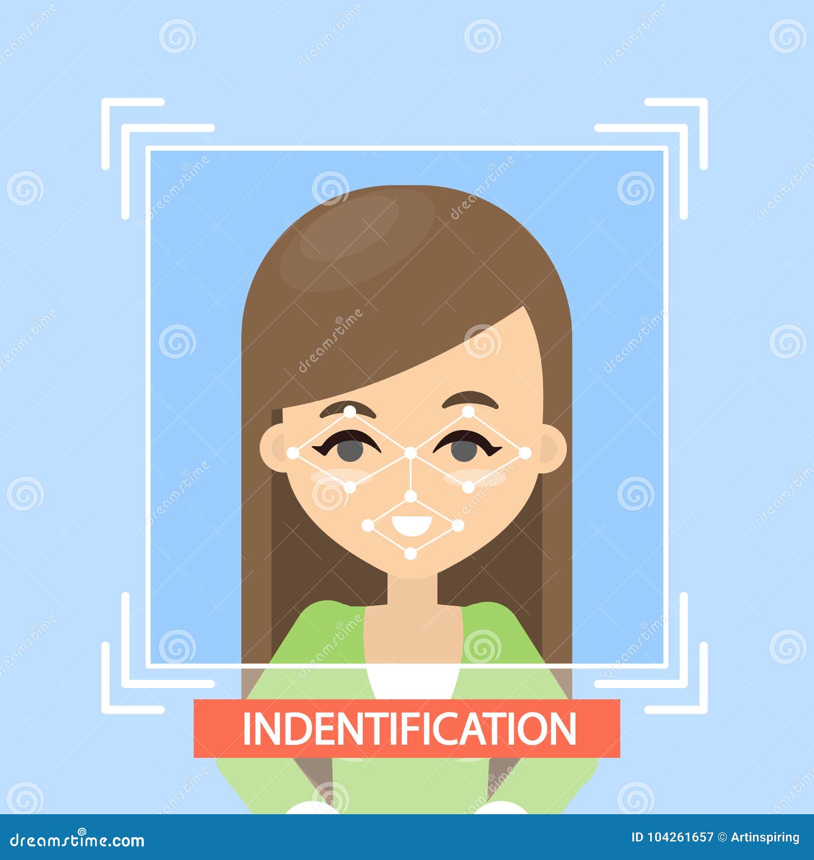 Face Identification Illustration. Stock Vector - Illustration of ...