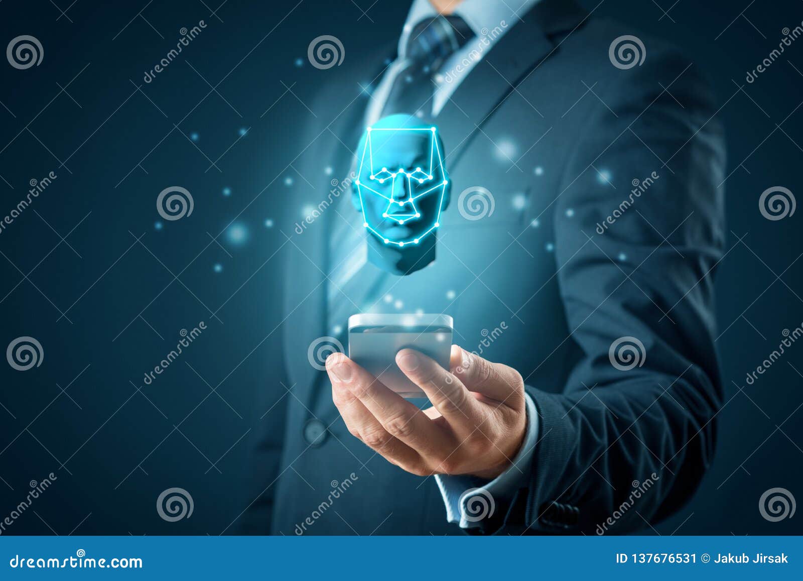 Face Identification Smart Phone Unlock Stock Image - Image of biometry ...