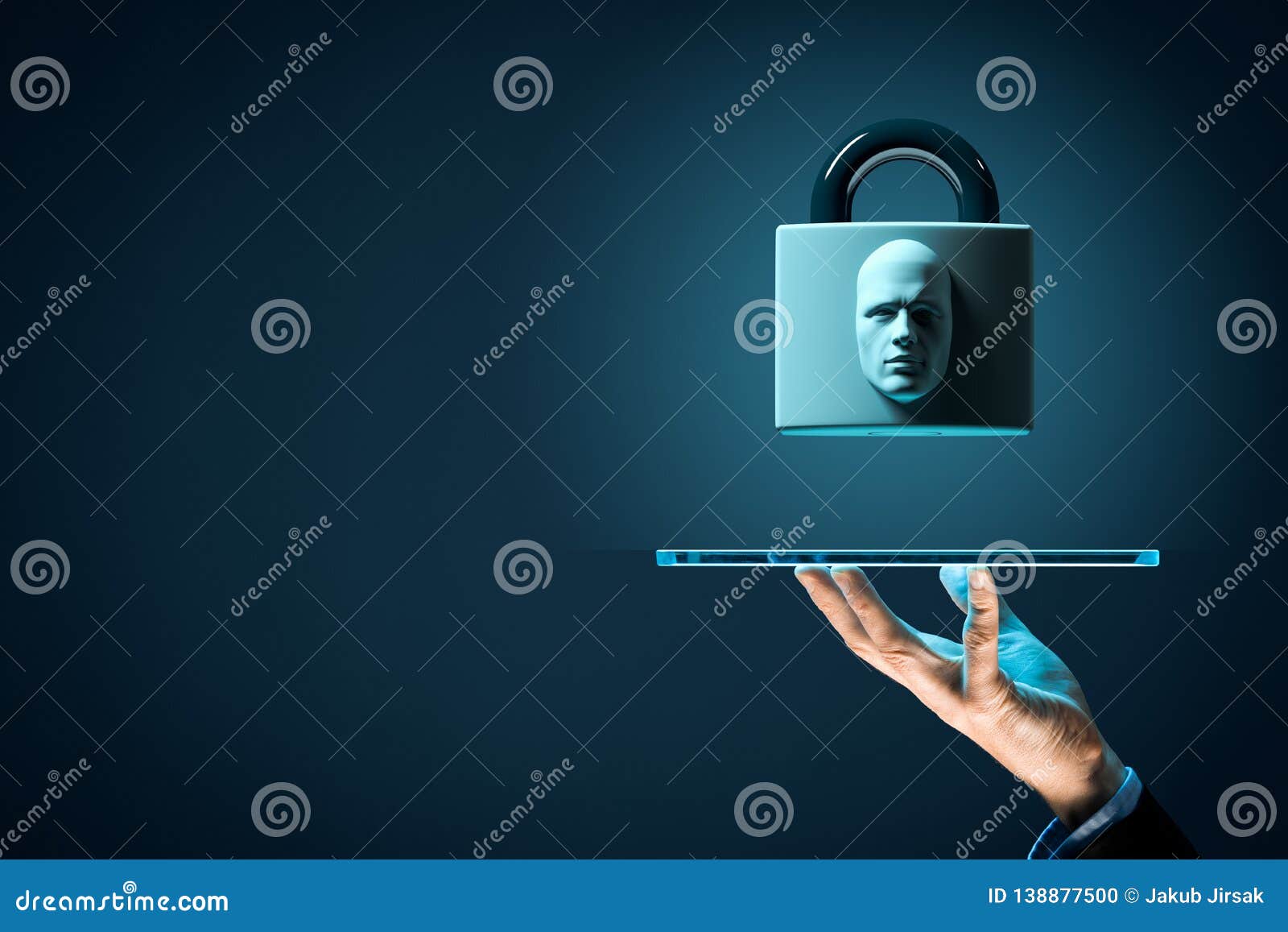 Face Identification Tablet Protection Stock Photo - Image of ...