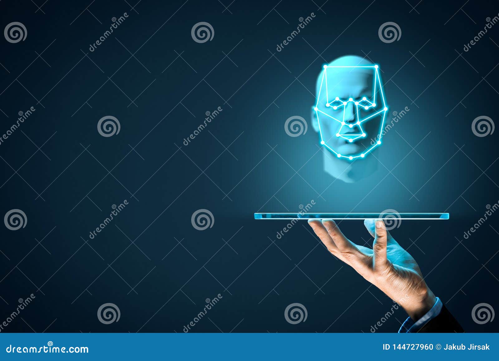 Face Identification Tablet Unlock Stock Photo - Image of authentication ...