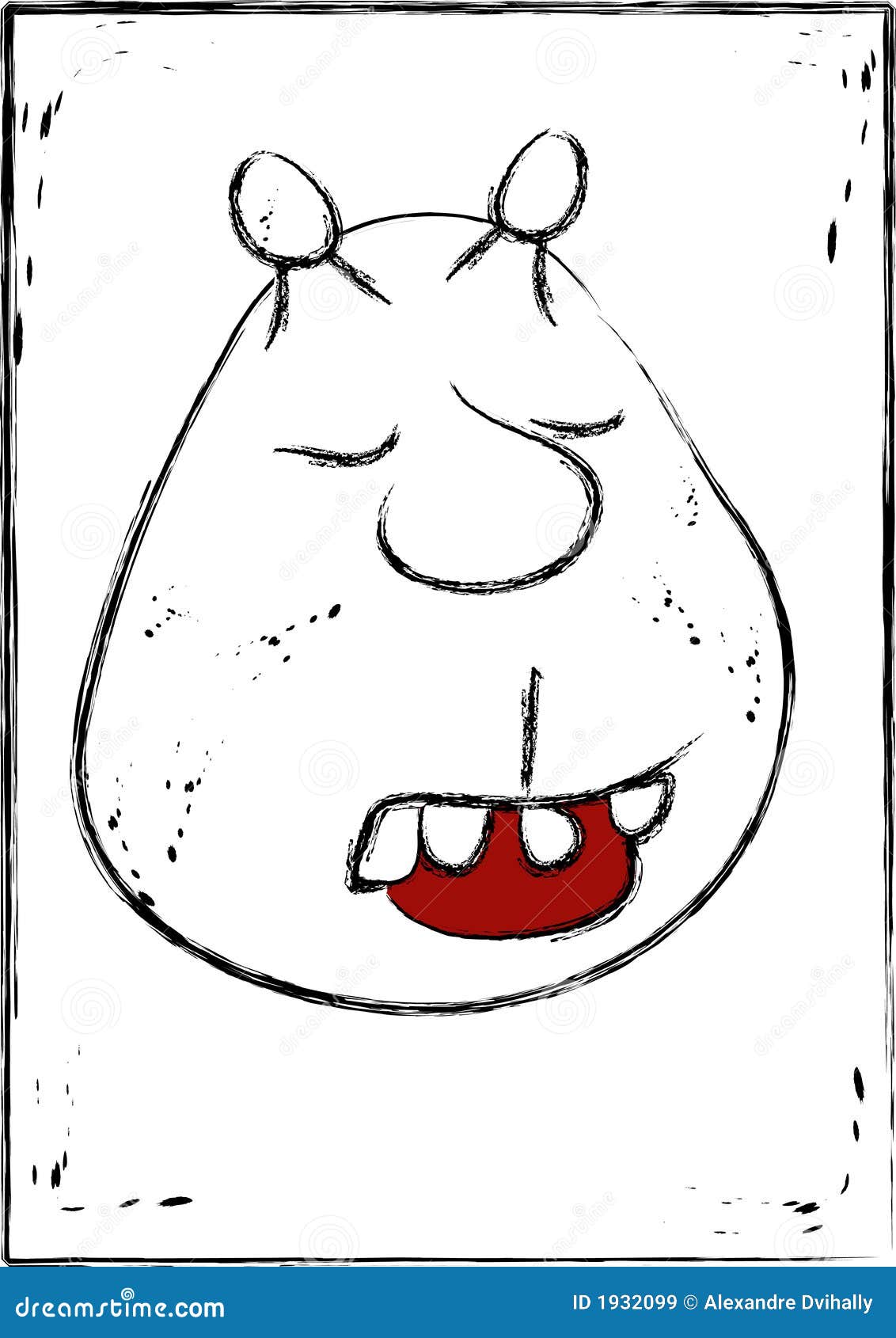 Face Illustration B&W stock illustration. Illustration of generic - 1932099