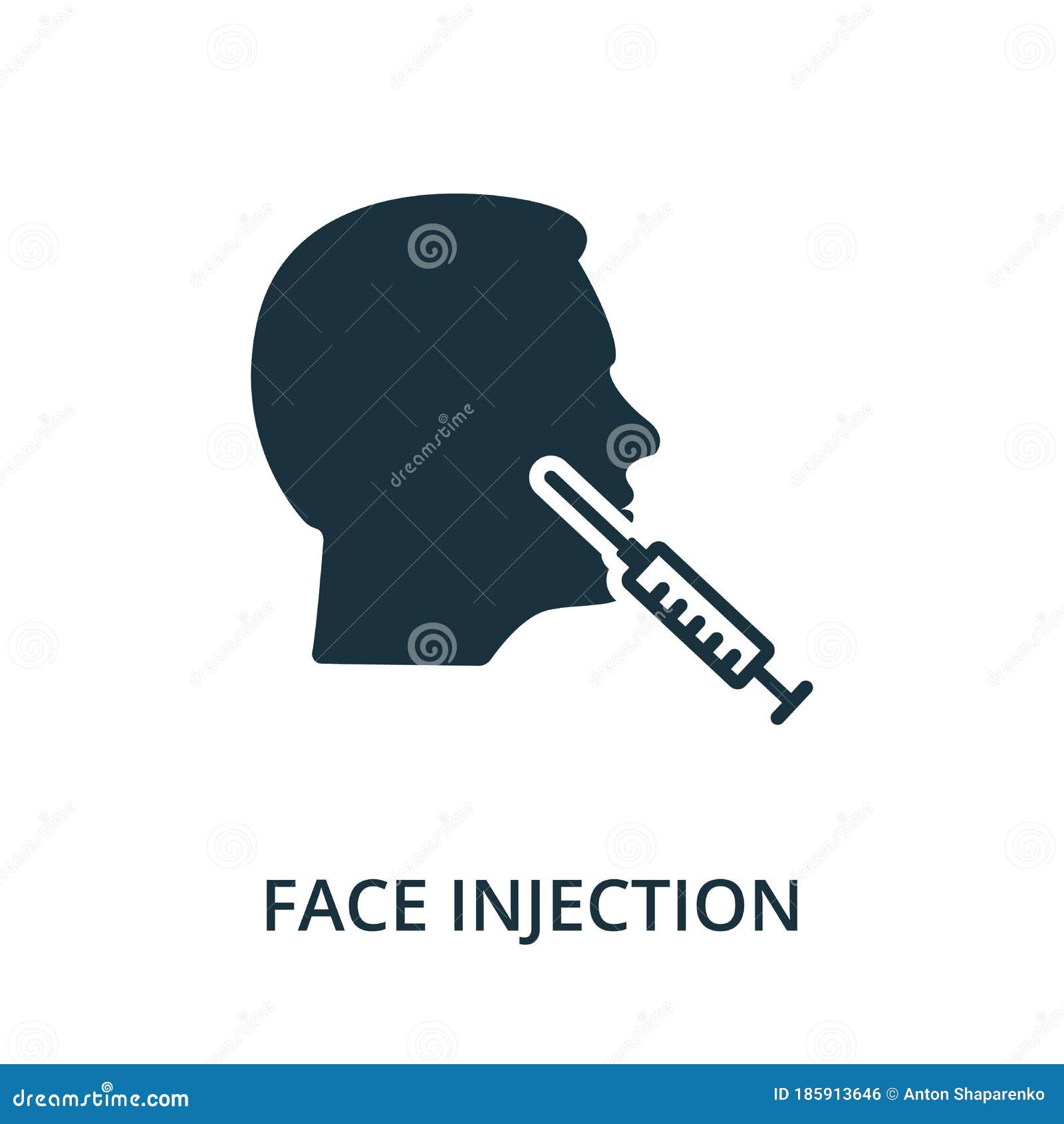 Face Injection Icon From Plastic Surgery Collection. Simple Line ...