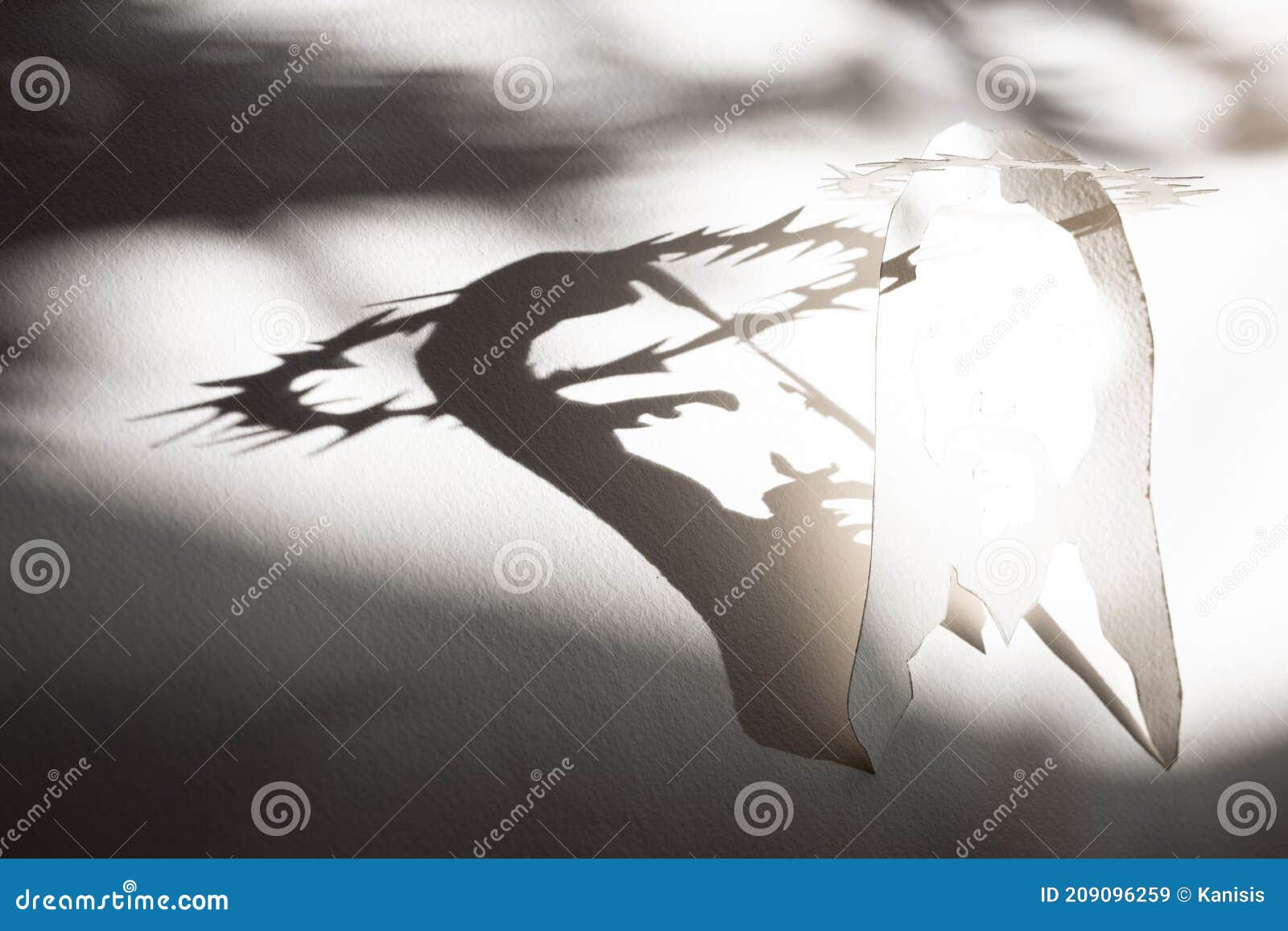 Face of Jesus Made with Shadow and Head Burning in Light Stock Image ...