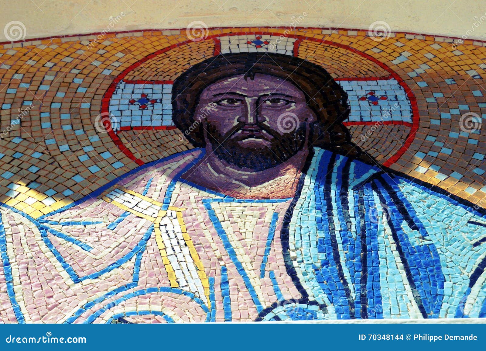 The Face of Jesus it Mosaic. Editorial Stock Image - Image of icon ...