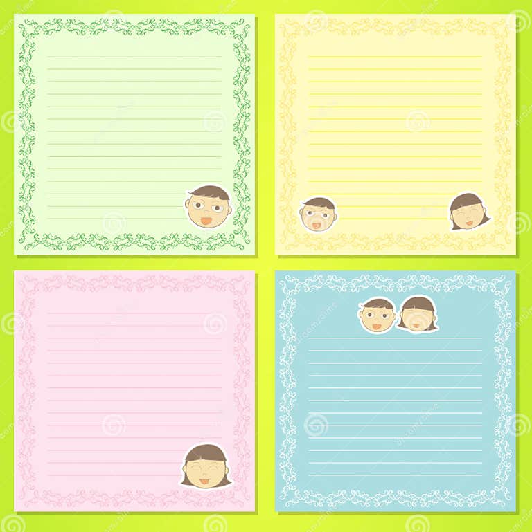 Face kids notepad stock vector. Illustration of graphics - 26462262