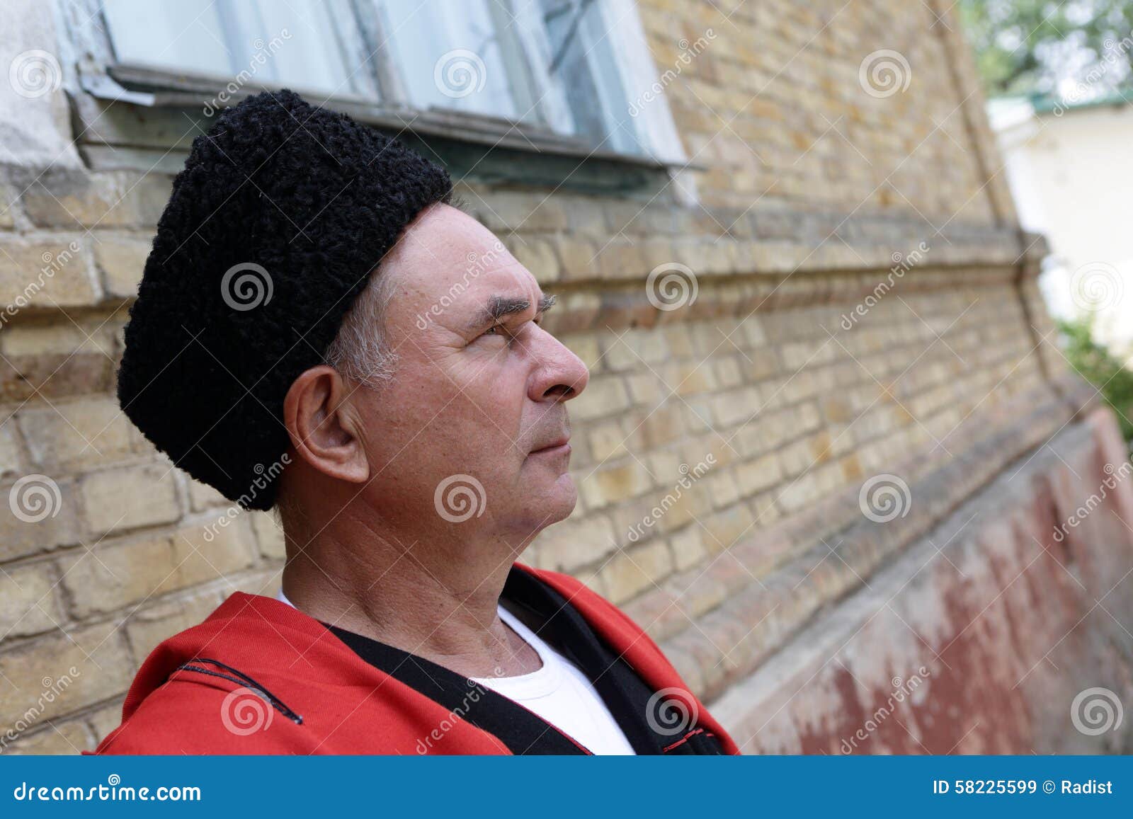 Face of Kuban Cossack stock image. Image of obsolete - 58225599