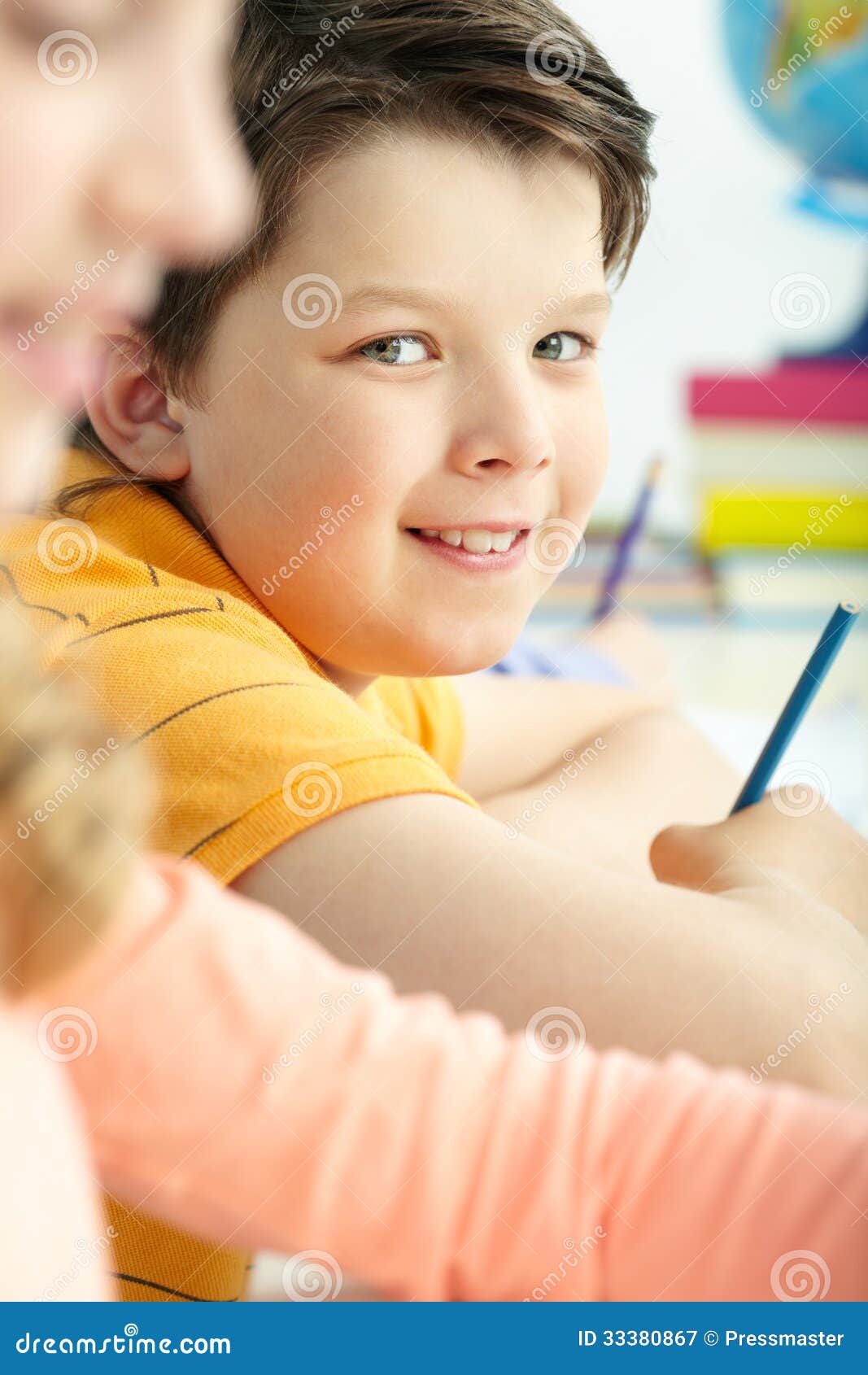 Face of lad stock image. Image of child, positive, friendly - 33380867