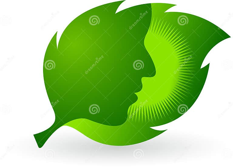 Face leaf logo stock vector. Illustration of herbal, graphic - 33579783