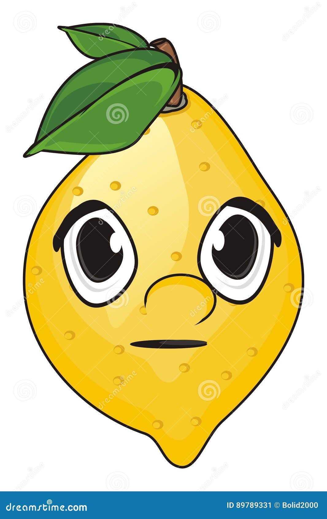 Face of lemon stock illustration. Illustration of nutrition - 89789331