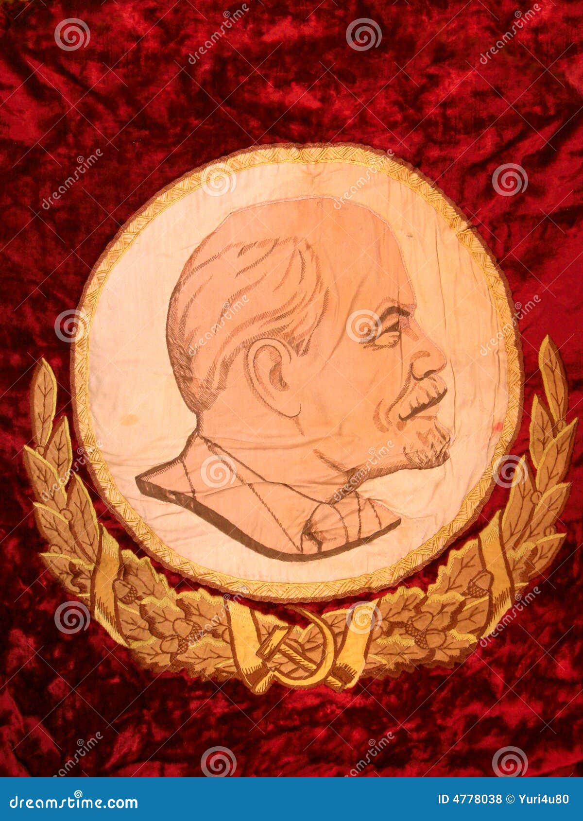 Face Of Lenin On Russian Flag Royalty-Free Stock Image | CartoonDealer ...