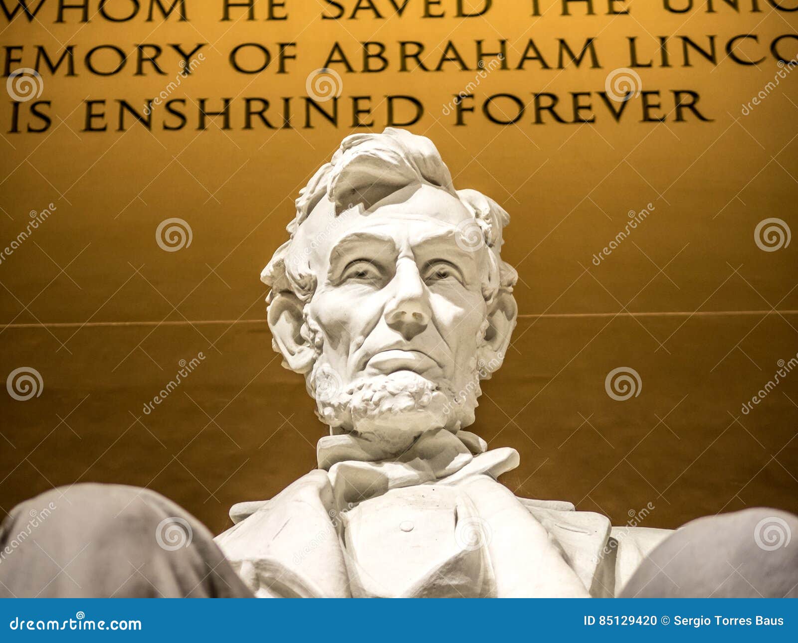 The face of Lincoln editorial image. Image of sculpture - 85129420